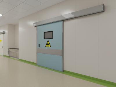 China Automatic Radiation Shielding Door with 0.8-2.0mm Lead Core for X-Ray and CT Scan Rooms - 150W Power, 25-500mm/s Speed for sale