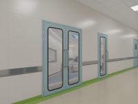China Single/Double Leaf X-Ray Room Door with Full View Tempered Glass Swing Design for GMP Cleanroom Areas for sale