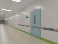 China 1290×2120 Cleanroom Automatic Sliding Door with 0.3-0.6 m/s Speed for 50-400mm Walls - Stainless Steel Construction for sale