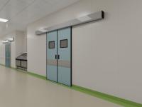 China Stainless Steel Cleanroom Automatic Sliding Door - 1290×2120mm Size, 0.3-0.6m/s Speed, 50-400mm Wall Compatibility for sale