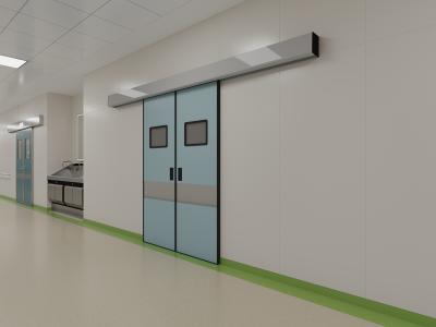 China Stainless Steel Cleanroom Automatic Sliding Door - 1290×2120mm Size, 0.3-0.6m/s Speed, 50-400mm Wall Compatibility for sale