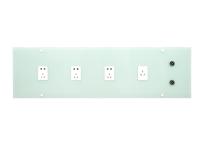 China RoHS Certified Power Socket Box with 4 Type G Sockets, 110-240V Voltage, 2500W Power Rating for Wall-Mounted Installation for sale