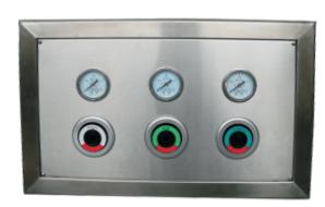 China Rotameter Flowmeter Medical Gas Outlet Box with 0-15 L/min Flow Rate and 0-250 Bar Pressure Gauge for sale