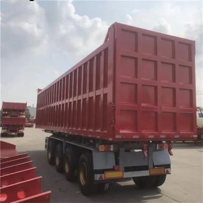 China 50 Tons 60 Tons and 80 Tons Capacity 4 Axle Dump Trailer for Flatbed Delivery Services for sale