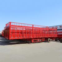 China 1820mm Tread Van-type 3-Axis 40-100 Tons Side Wall Dump Semi-Trailer with Materials for sale
