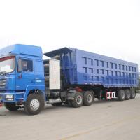 China Customizable Steel 35 40 M3 Stone Transport Tipper Trailer Rear Tilting Semi-Trailer for sale