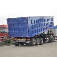 China Customizable Steel 35 40 M3 Stone Transport Tipper Trailer Rear Tilting Semi-Trailer for sale