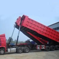 China Customizable Steel 35 40 M3 Stone Transport Tipper Trailer Rear Tilting Semi-Trailer for sale