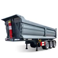 China U Shape Tipping Rear Dump Trailer 50 60 80 Ton Hydraulic Tipper with Customization for sale