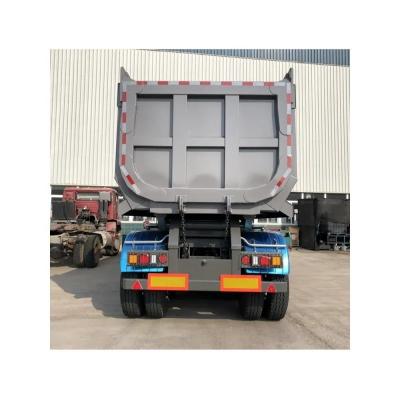 China Truck Trailer U Shape Hydraulic Cylinder Rear End Side Dump Tipping Tipper Lorry for Mining Rock Sand Ore for sale