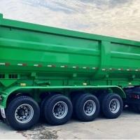 China 25cbm 32cbm U-Shaped End Rear Tipper Dumper Dump Semi Truck Trailer for Heavy Duty for sale