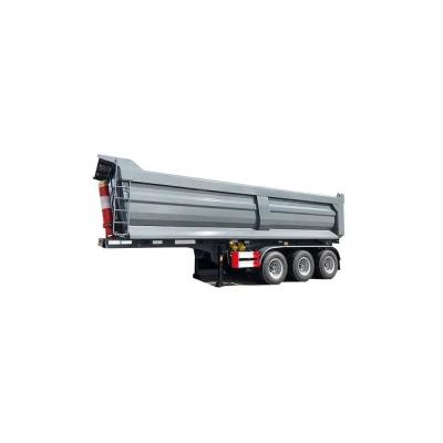 China 3.4 Axles Mechanical Suspension Low Bed Dump Flatbed Tractor Cargo Semi Truck Trailer for sale