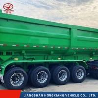 China Steel 4axles 80tons Dump Semi Truck Trailer Tipper Trailer ABS Anti-lock Braking System for sale