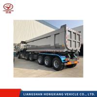 China Steel 4axles 80tons Dump Semi Truck Trailer Tipper Trailer ABS Anti-lock Braking System for sale