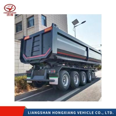China 3 Axles Rear Hydraulic Lifting Dump Tipper Semi Truck Trailer for Transporting Goods for sale
