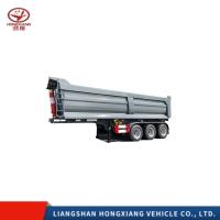 China Steel 4 Axles Heavy Duty Side Aluminum Rear 30 50 60ton Hydraulic Semi Truck Dump Trailer for sale