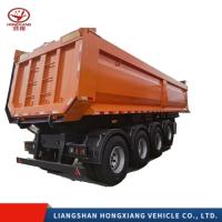 China Steel 4 Axles Heavy Duty Side Aluminum Rear 30 50 60ton Hydraulic Semi Truck Dump Trailer for sale