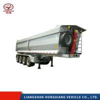 China Van-type Semi Tipper Trailer 35cbm 60 Ton Rear Dump Truck Trailer for Volume Transport for sale