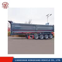 China Van-type Semi Tipper Trailer 35cbm 60 Ton Rear Dump Truck Trailer for Volume Transport for sale
