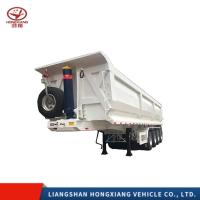China Van-type Semi Tipper Trailer 35cbm 60 Ton Rear Dump Truck Trailer for Volume Transport for sale