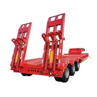 China Custom Tractor Transport Tray Semi-Trailer 13500X3000X1550 mm 3 Axes 1 Year After-sales Service for sale