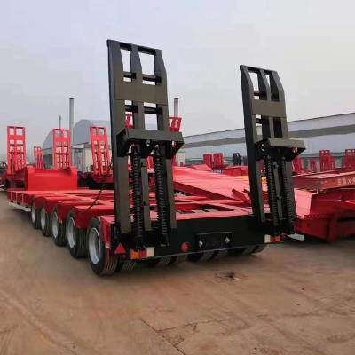 China 40ton 3/4/5axle Truck Low Bed Semi Trailer in with and ABS Anti-lock Braking System for sale