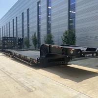 China Low Bed Semi Trailer 50ton 3 Axles Lowbed Semi Truck Trailers Tread 2240mm for and Hauling for sale