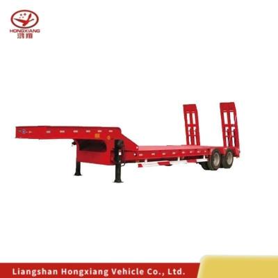 China 80 Ton 100 Ton 120 Ton Hydraulic Gooseneck Detachable Low Bed Trailer with 12r22.5 Tires for sale