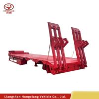 China 80 Ton 100 Ton 120 Ton Hydraulic Gooseneck Detachable Low Bed Trailer with 12r22.5 Tires for sale