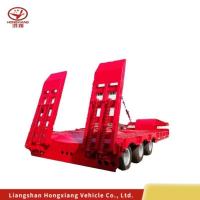 China 80 Ton 100 Ton 120 Ton Hydraulic Gooseneck Detachable Low Bed Trailer with 12r22.5 Tires for sale