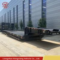 China Low Bed Truck Trailer 60t Semi Trailer 3 Axles 4 Axles for Heavy Duty Transportation for sale