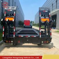 China 60-80t Low Loader Truck Lowbed Semi-Trailer with Cross Arm Type Suspension System for sale