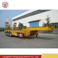 China 60-80t Low Loader Truck Lowbed Semi-Trailer with Cross Arm Type Suspension System for sale
