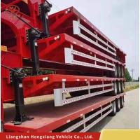 China Manual Landing Leg 3 Axles 40 FT 50 Tons Flatbed Semi-Trailer for Container Transport for sale