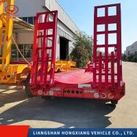 China 3 Axle 20FT 40FT 60 Ton Lowbed Semi Trailer Truck Not Self-dumping and 2240mm Tread for sale