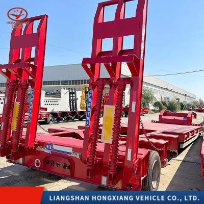 China Low Bed Trailer with 13500X3000X1550 mm Size Low Loader Hauler for sale