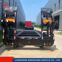 China Low Bed Semi-Trailer 2/3/4 Axles 40 FT Truck Trailers with Landing Leg 28t Steel Durable for sale