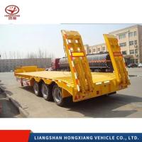 China 40FT Lowbed Truck Trailer Transport 60 Tons Low Bed Trailers 3 Axles Trailer Heavy Duty for sale