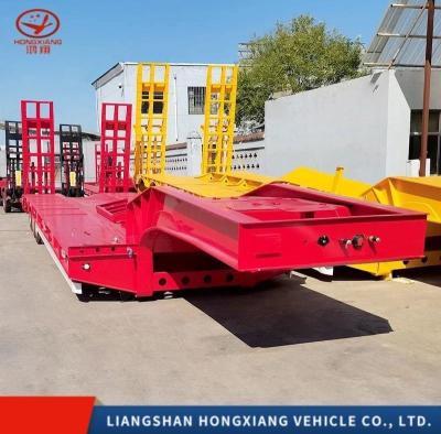 China 13500X3000X1550 mm Low Loader Transport Trailer with ABS Anti-lock Braking System for sale