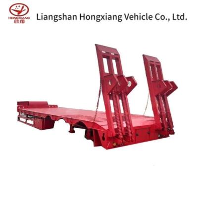 China 13500X3000X1550 mm 13t Axle Heavy Duty Gooseneck Low Loader Low Bed Lowboy Truck Lowbed Semi Trailer for sale