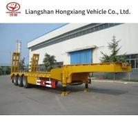 China Tread 2240mm 13m 60-80t Semi Trailer Low Bed for Heavy Equipment Lowboy Flatbed Semi-Trailer for sale