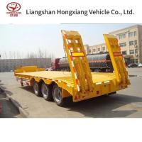 China Tread 2240mm 13m 60-80t Semi Trailer Low Bed for Heavy Equipment Lowboy Flatbed Semi-Trailer for sale