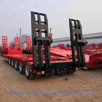 China 30-100 Tons Low Bed Semi-Trailer with Multi Axles and 13500X3000X1550 mm Measurements for sale