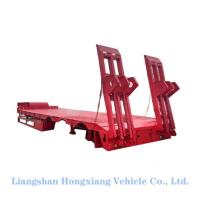 China 30-100 Tons Low Bed Semi-Trailer with Multi Axles and 13500X3000X1550 mm Measurements for sale