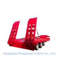 China 30-100 Tons Low Bed Semi-Trailer with Multi Axles and 13500X3000X1550 mm Measurements for sale