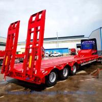 China 30-100 Tons Low Bed Semi-Trailer with Multi Axles and 13500X3000X1550 mm Measurements for sale