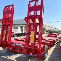 China 30-100 Tons Low Bed Semi-Trailer with Multi Axles and 13500X3000X1550 mm Measurements for sale