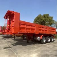China 1 Semi Trailer Customized Tipping Gravel Semi Bottom Gooseneck Dump Haulers for Truck for sale