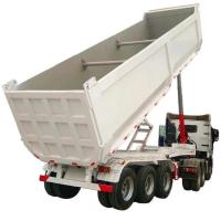 China Steel 2/3/4 Axles Hydraulic Tipper RC Truck Semi Trailer with Tandem Axle Dump Trailer for sale