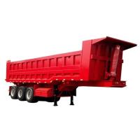 China Dual Line Braking System 3 Axles Rear Tipper Trailer with Standard 28ton Landing Gear for sale